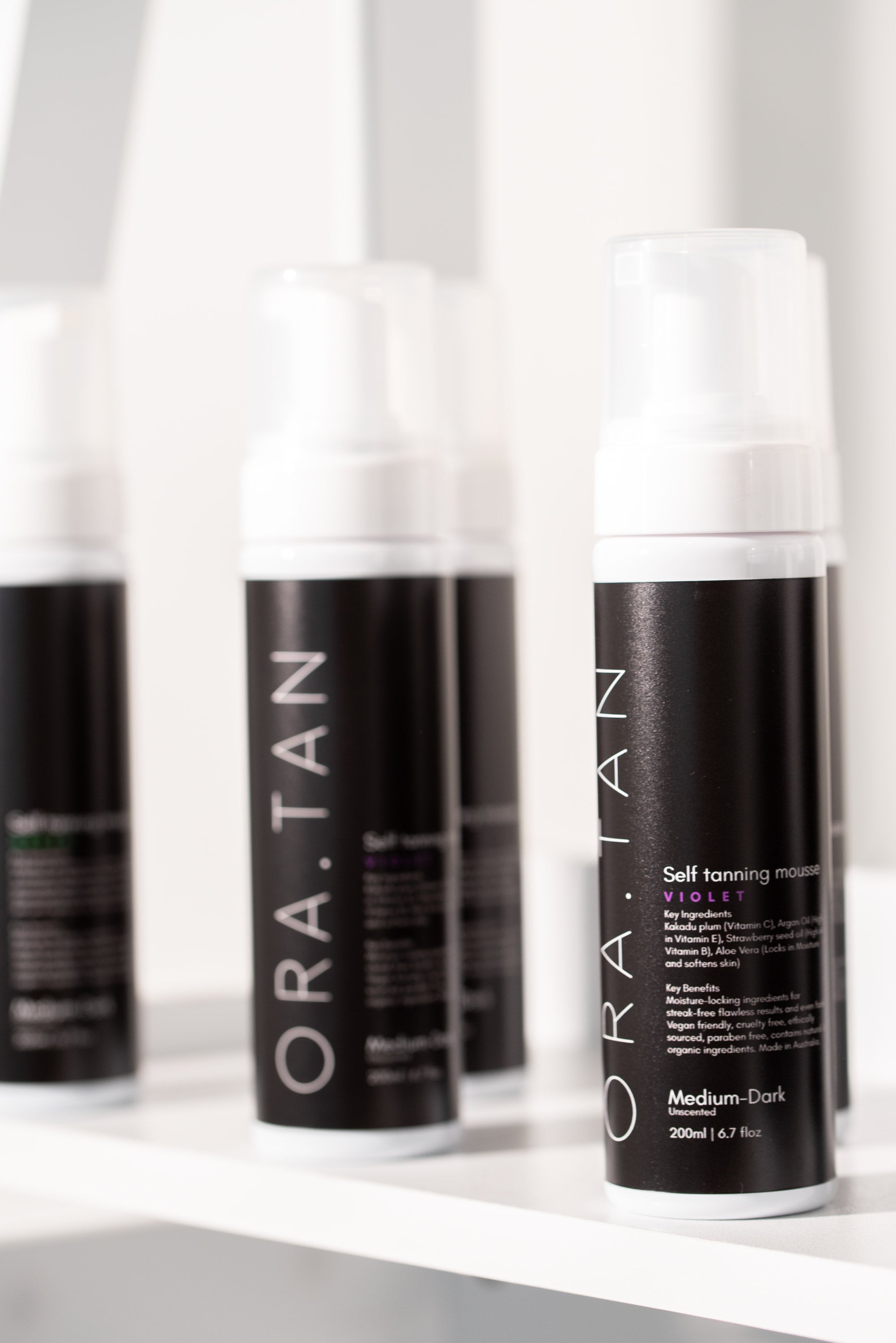 Self tanning mousse 200ml - Violet base - Medium to Dark | ORA.TAN ...